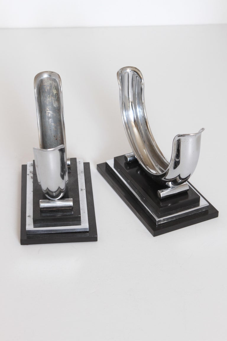 Machine Age Art Deco Dole Valve "U" Shaped Streamline Candlestick ...