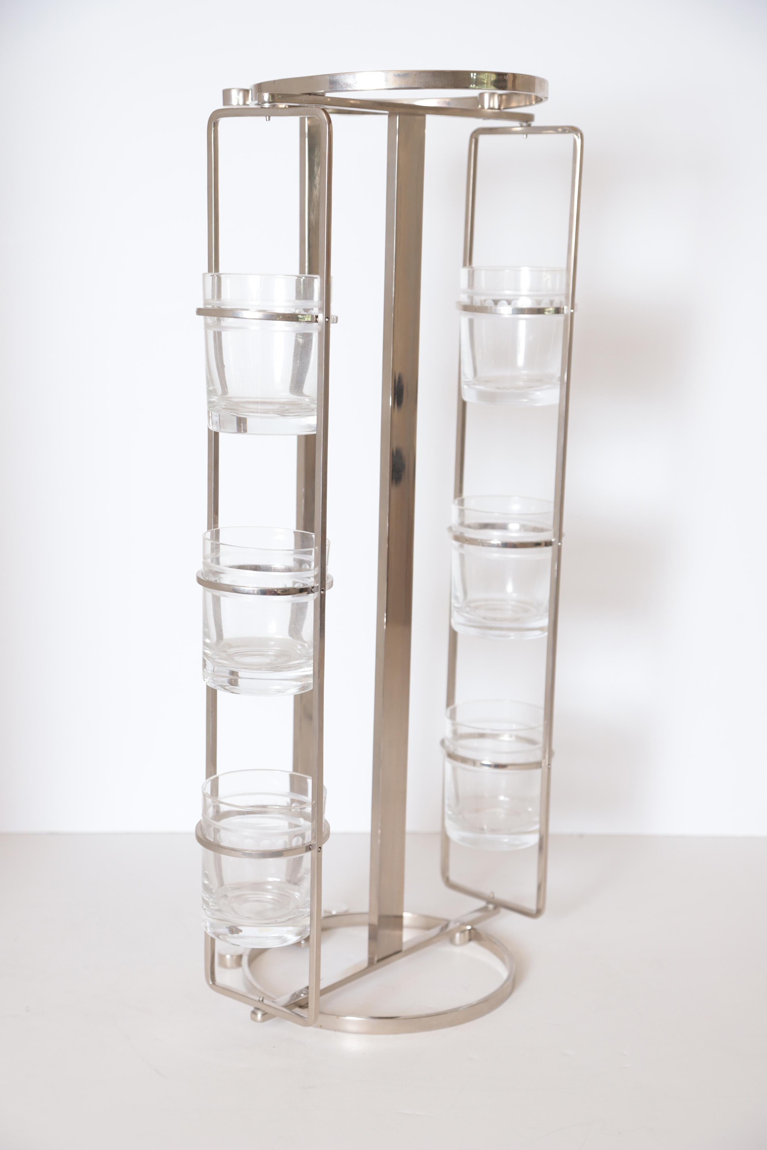 Machine Age Art Deco Cocktail Serving Caddy Complete Original ...