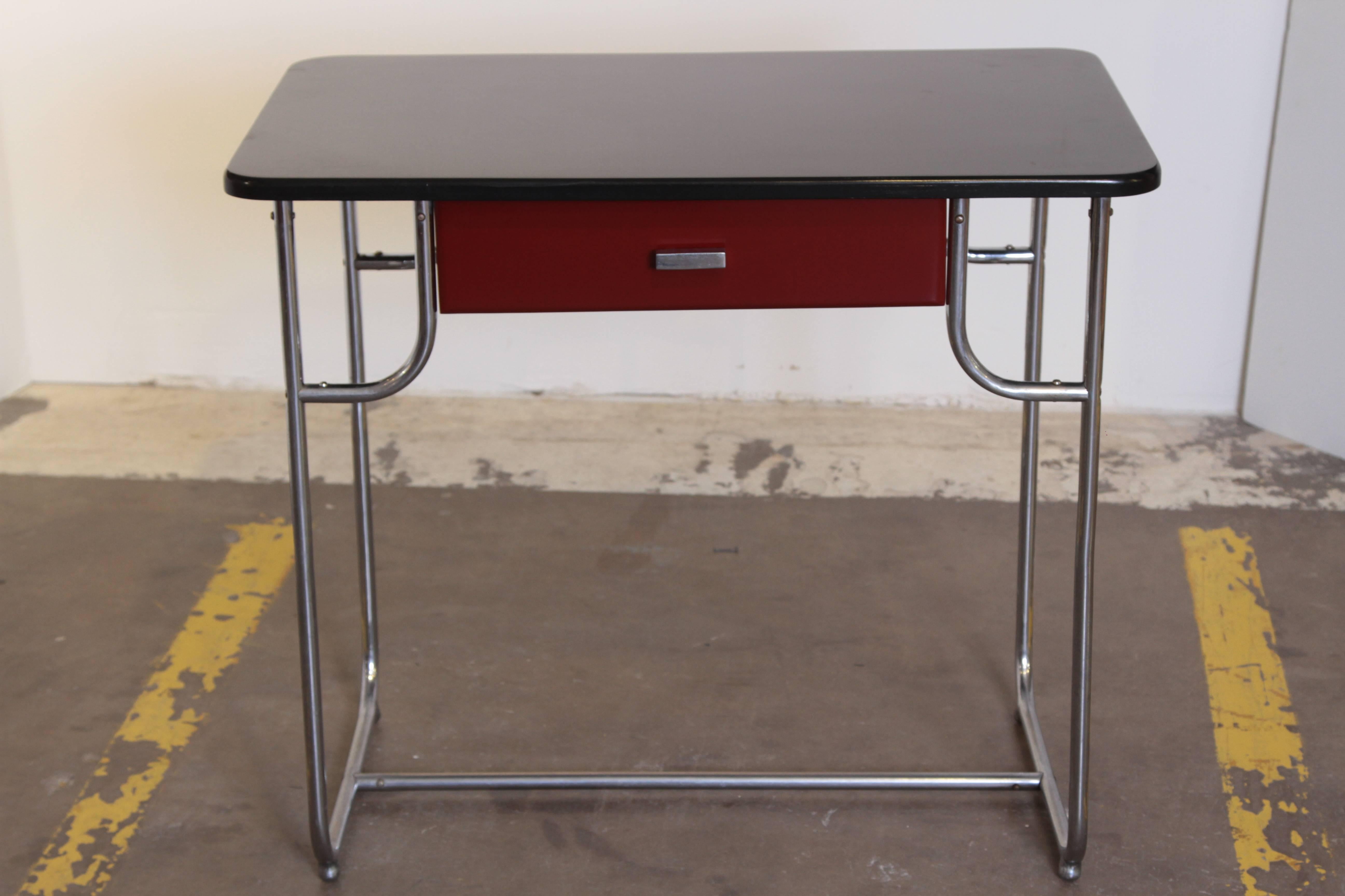 Machine Age Art Deco Lloyd Chromium Furniture Desk Set, Two Desks / Two ...