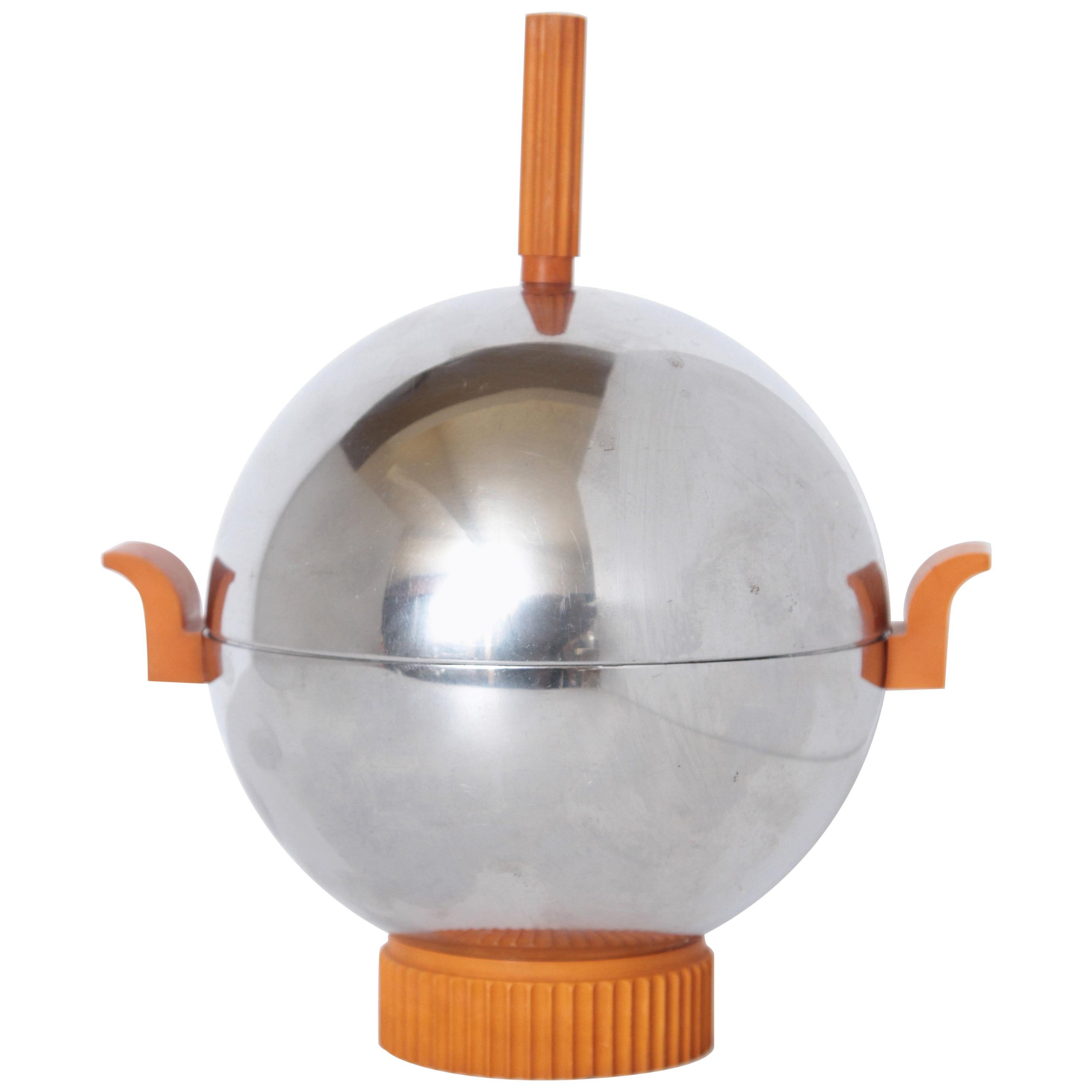 Machine Age Art Deco Revere Ice Bucket / Server Catalin and Chrome at ...