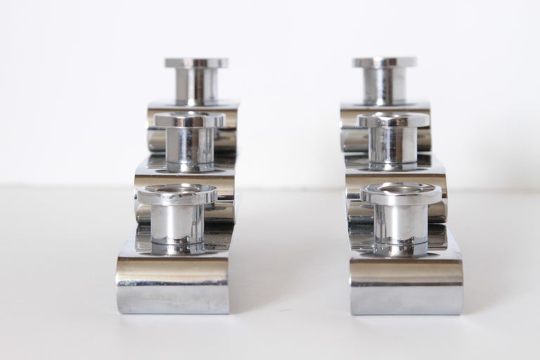 Machine Age Art Deco Streamline Candelabra, Matched Pair, Extreme Build ...