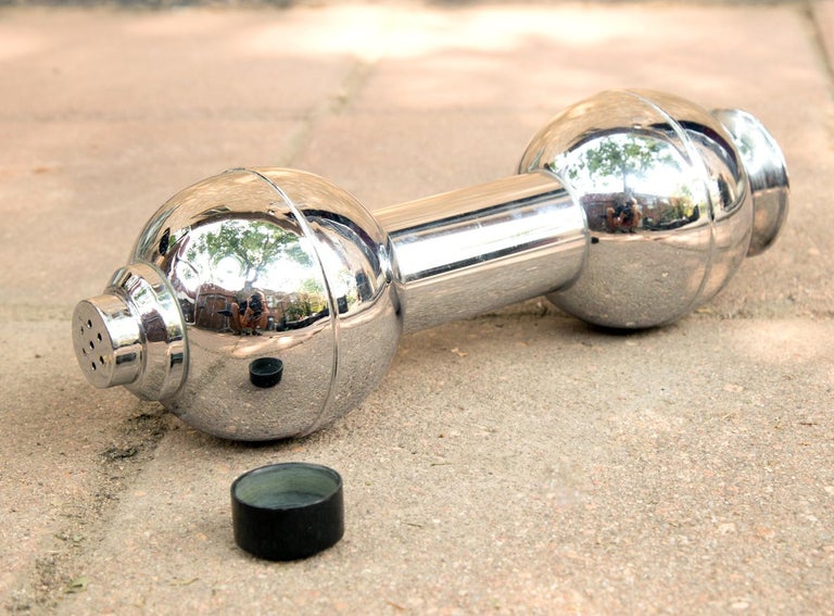 Machine Age Standing Chrome Dumbbell Cocktail Shaker, circa 1930s at ...