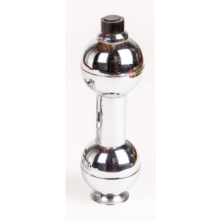 Machine Age Standing Chrome Dumbbell Cocktail Shaker, circa 1930s at ...