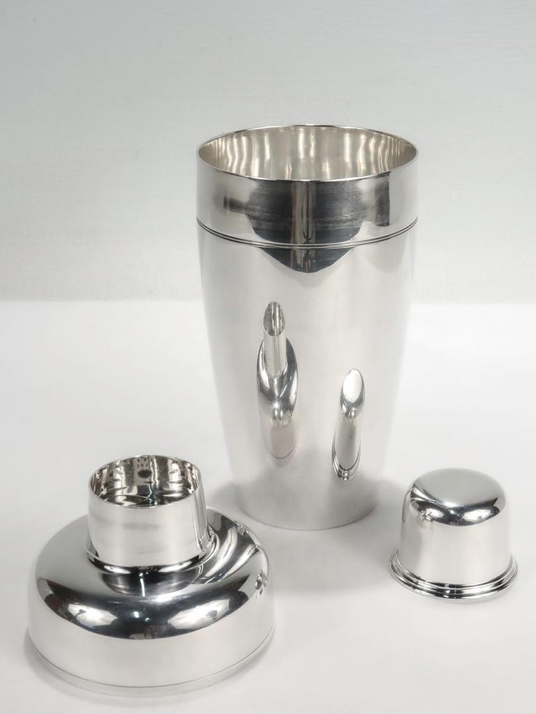 Machine Age Tiffany and Co. Sterling Silver Streamlined Cocktail Shaker ...