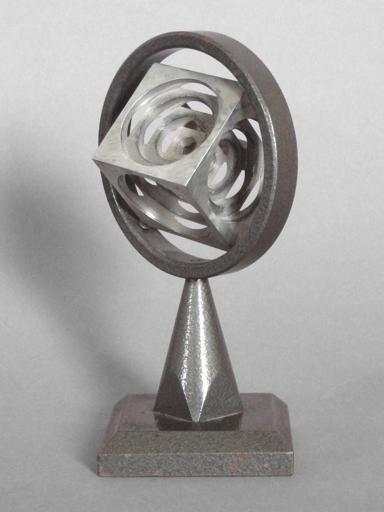 Two remaining machinists Turned Aluminum Desk Top Maquette Sculptures ...