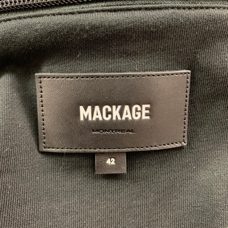MACKAGE Size L Black Polyester Hoodie Jacket For Sale at 1stDibs