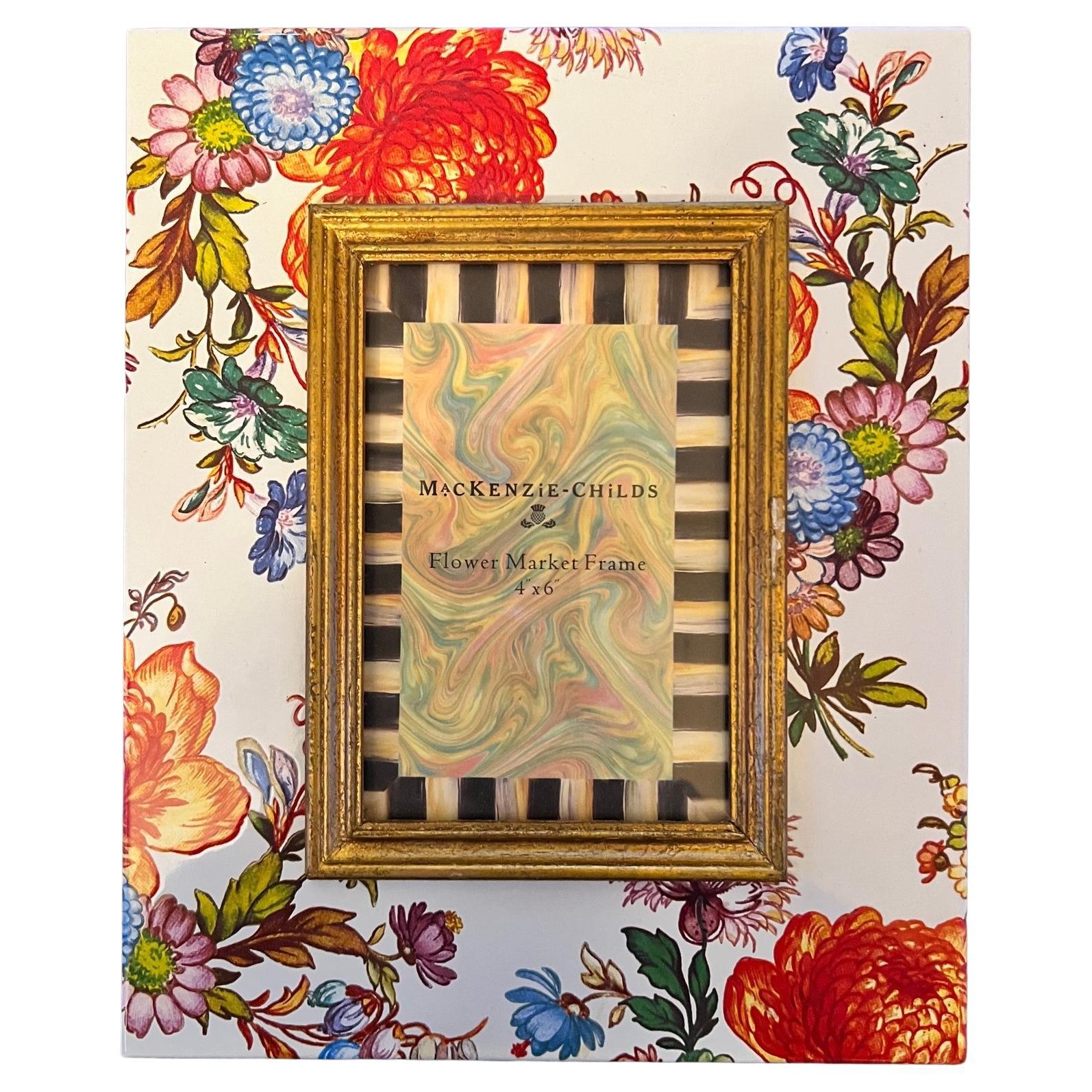 MacKenzie-Childs Flower Market Picture Frame with White Background at ...