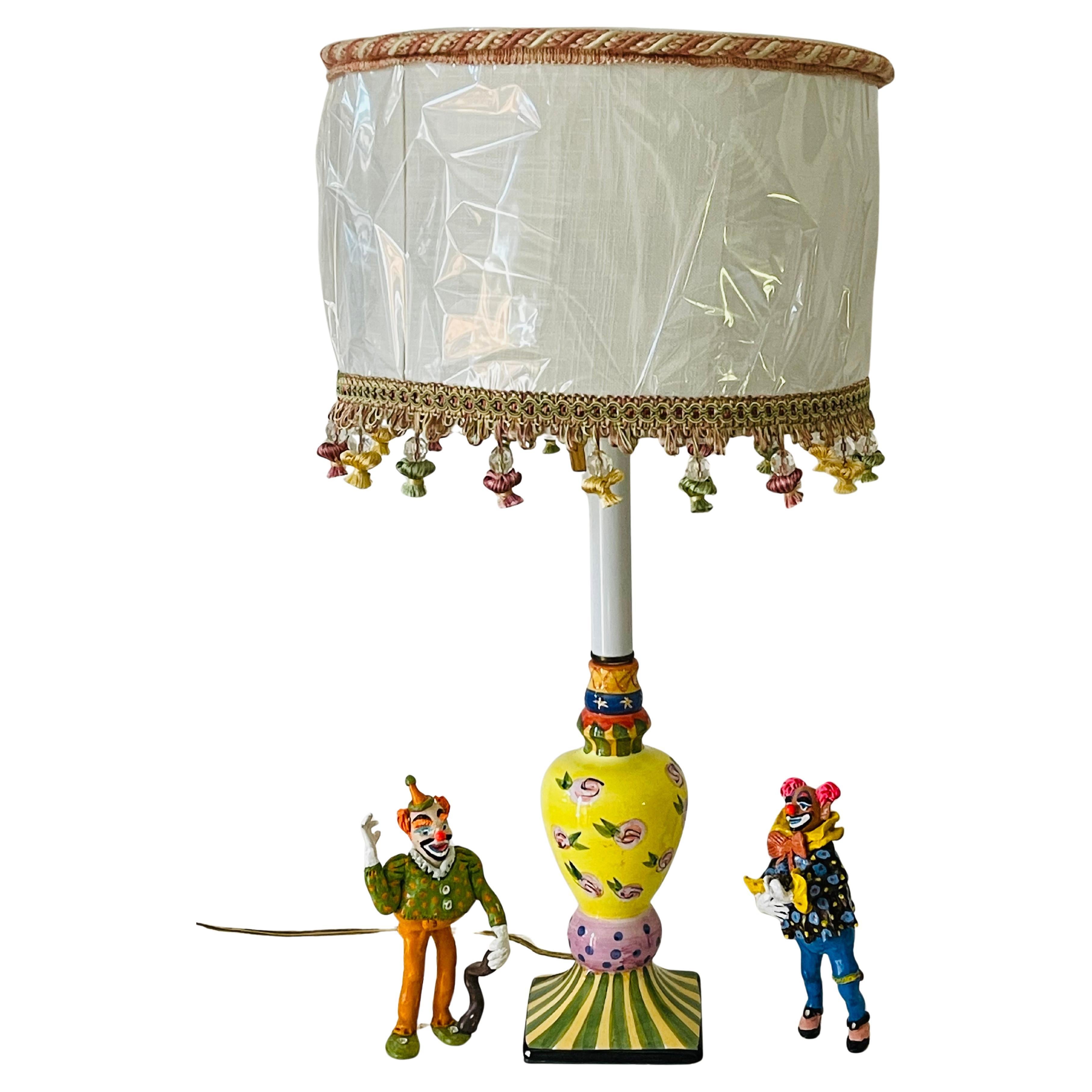 Whimsical 9 Clowns Artisan Figurines For Sale at 1stDibs