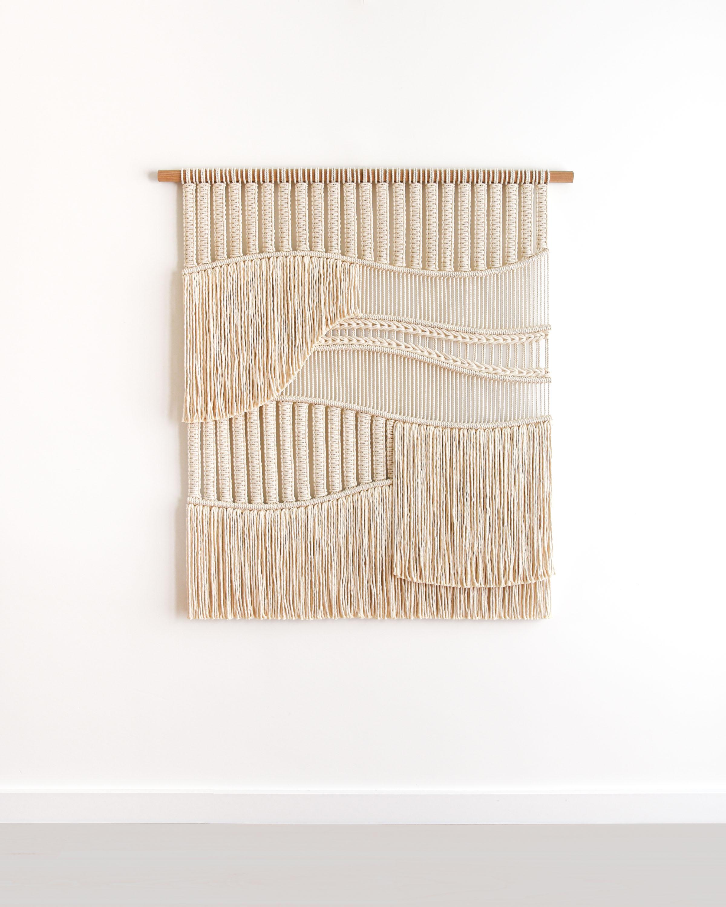 Macrame Wall Hanging, Fiber Art Tapestry, FLOW - natural by TAMAR ...