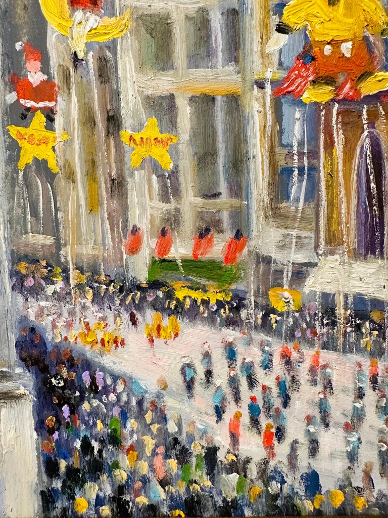 "Macy's Thanksgiving Day Parade" New York City Impressionist Scene Oil ...