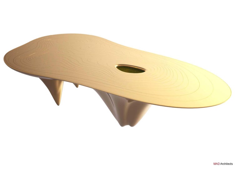 MAD Martian Dining Table Small Gold 12-Seat Customizable MAD Architects ...