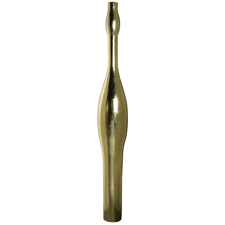 Madame Gold Floor Vase For Sale at 1stDibs