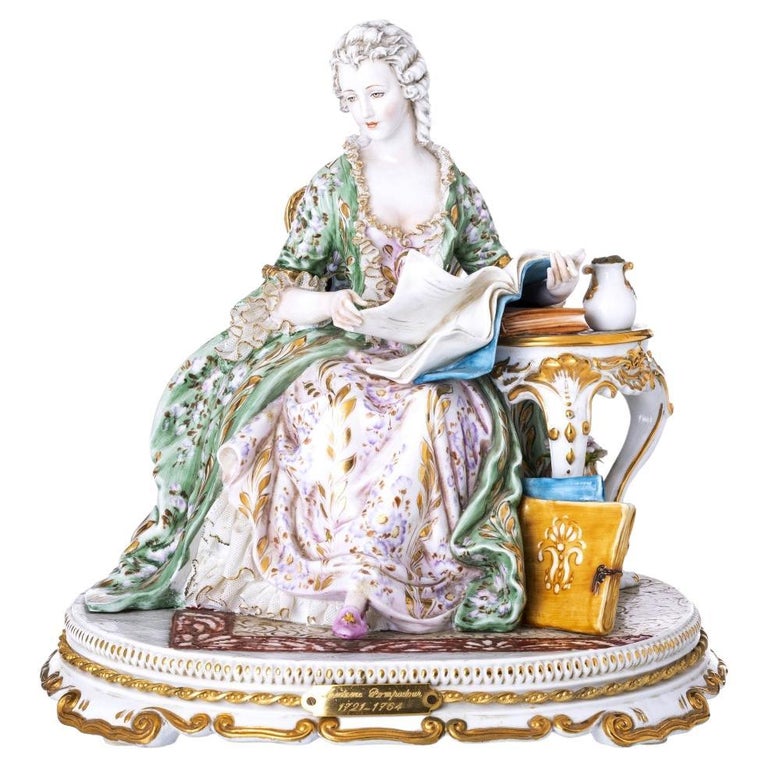 Madame Pompadour 20th Century Tiche Porcelain For Sale at 1stDibs