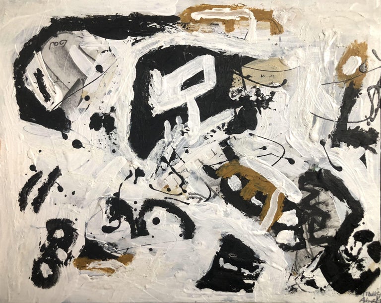 Maddie Adams - "Confer 1A", Mixed Media on Canvas For Sale at 1stDibs