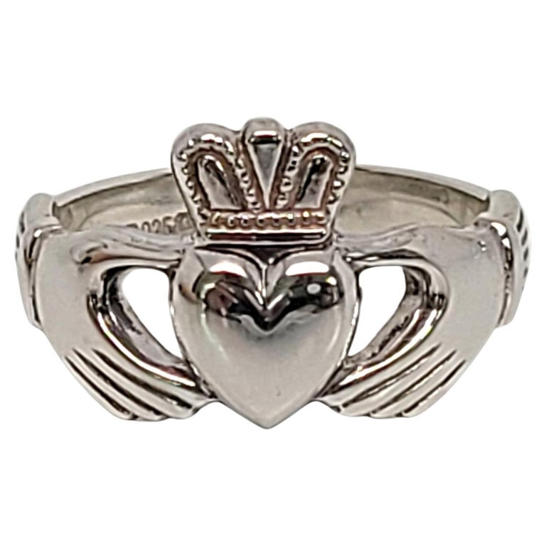 Made in Dublin Ireland Sterling Silver Claddagh Ring For Sale at 1stDibs