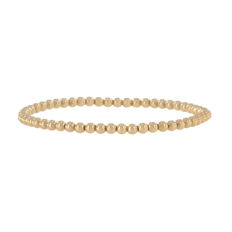 Made in Italy for Campanelli and Pear 18 Karat Yellow Gold Stretch Bead ...