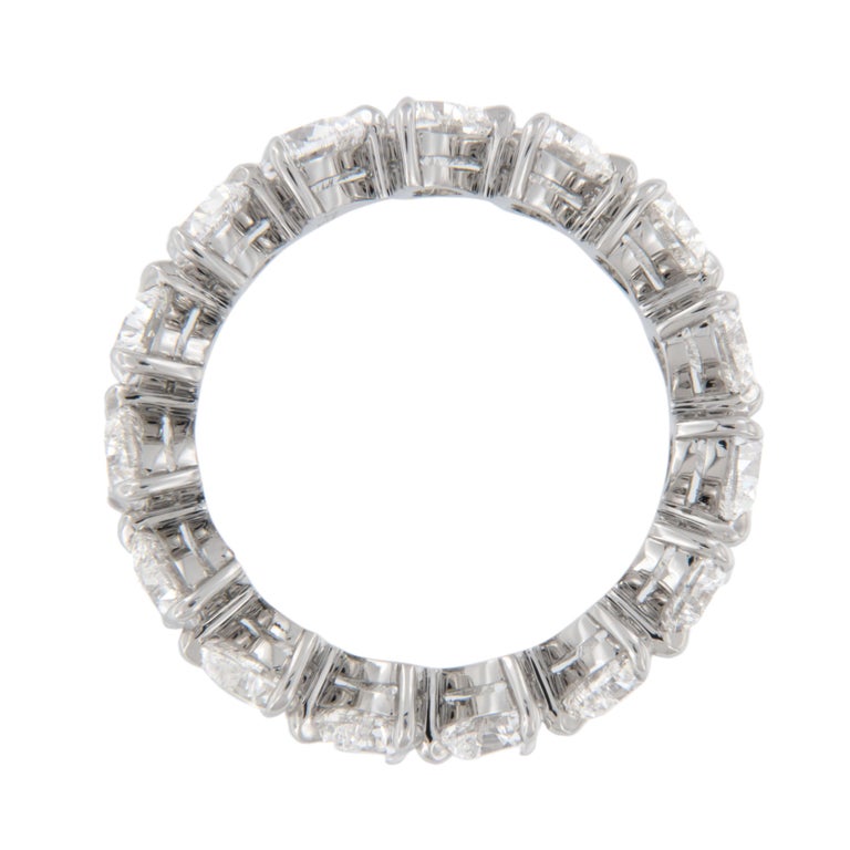 Made in New York Platinum 4.63 Cttw Heart Diamond Eternity Band Ring ...