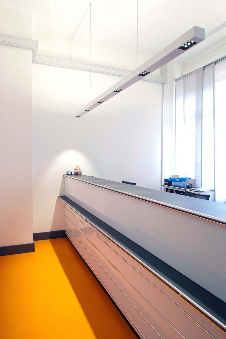 Made to Order Reception Counter in Lacquered Metal With Rounded Corners ...