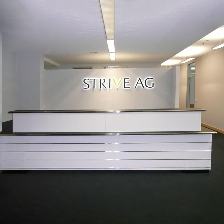 Made to Order Reception Counter in Lacquered Metal With Rounded Corners ...