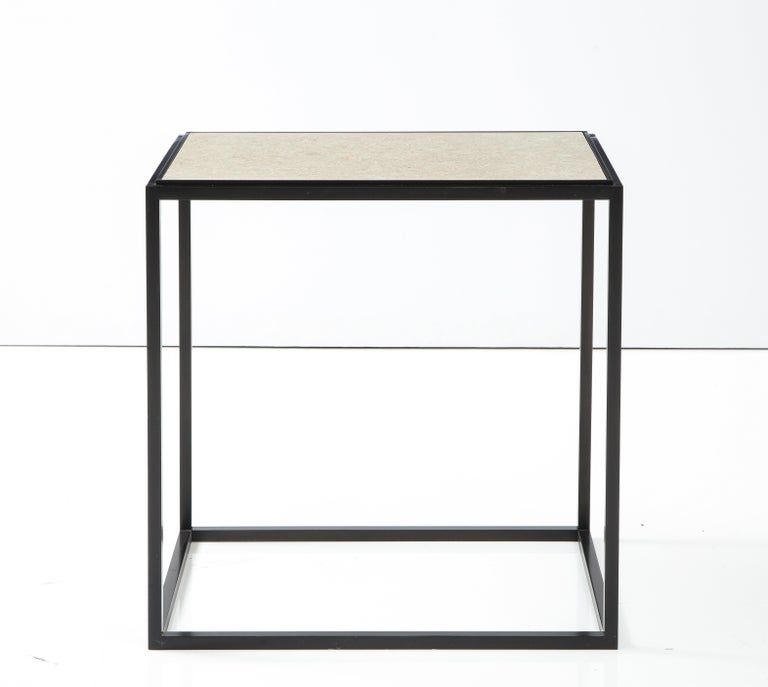 Made to Order Stone Top Side Table/Console with Solid Metal Base For ...