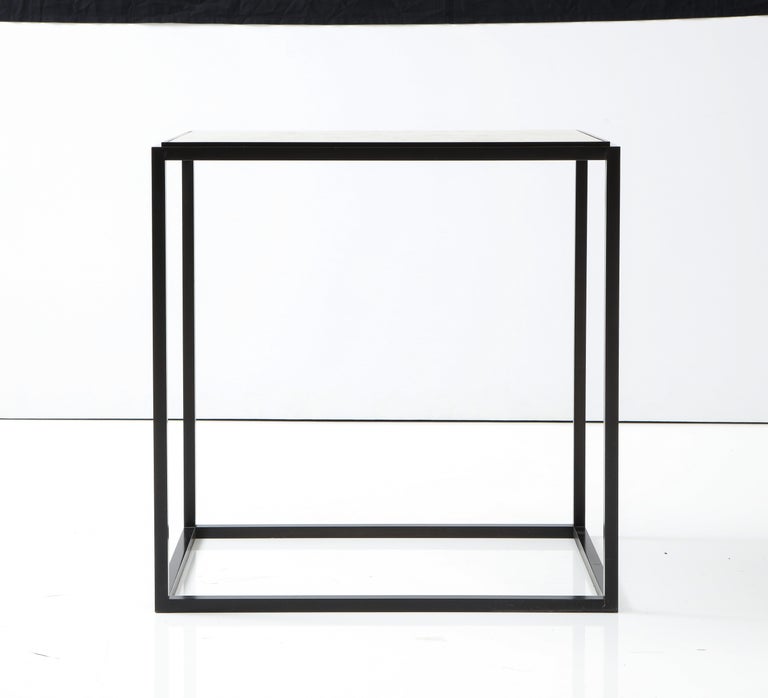 Made to Order Stone Top Side Table/Console with Solid Metal Base For ...