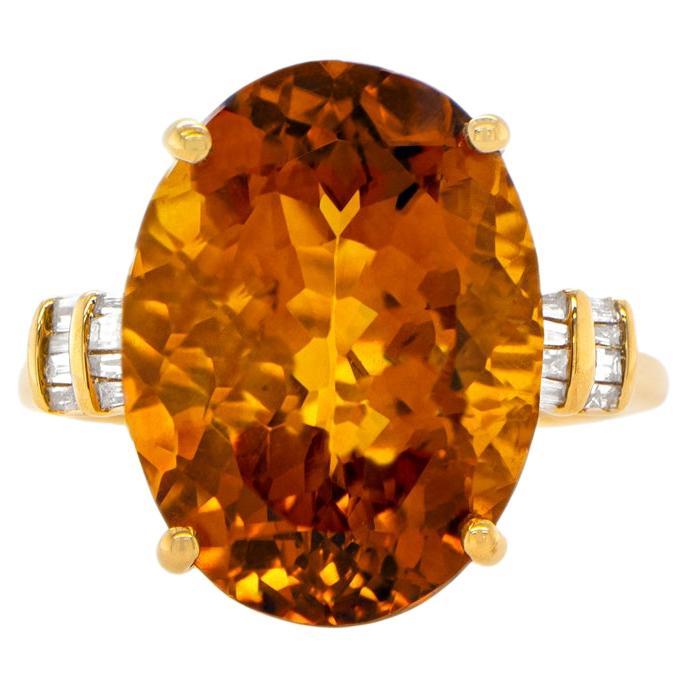 Judith Ripka Madeira Citrine Diamond Gold Ring at 1stDibs | judith ...