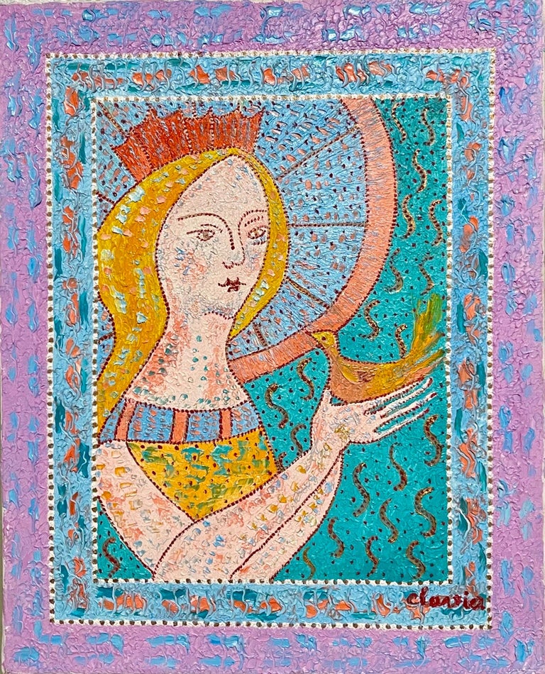 Madeline Christine Clavier - Whimsical French Folk Art, Naive, Oil ...