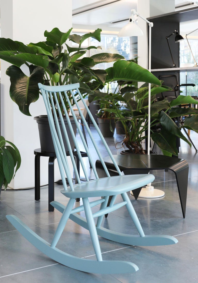 Mademoiselle Rocking Chair in Sage by Ilmari Tapiovaara and Artek For ...