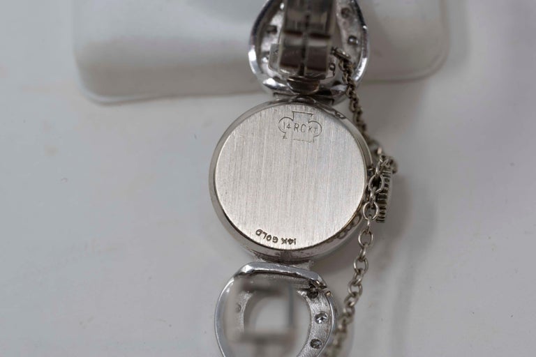 Madison 21 Ruby 14k White Gold Ladies Watch For Sale at 1stDibs
