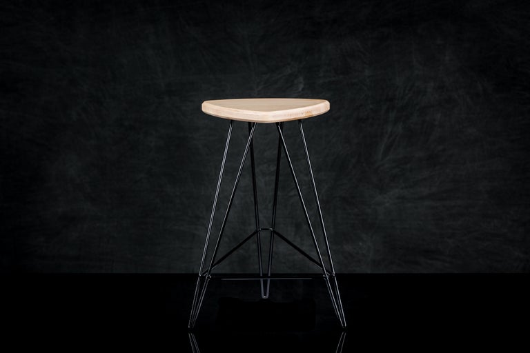 Madison Hairpin Counter Stool Maple Black For Sale at 1stDibs