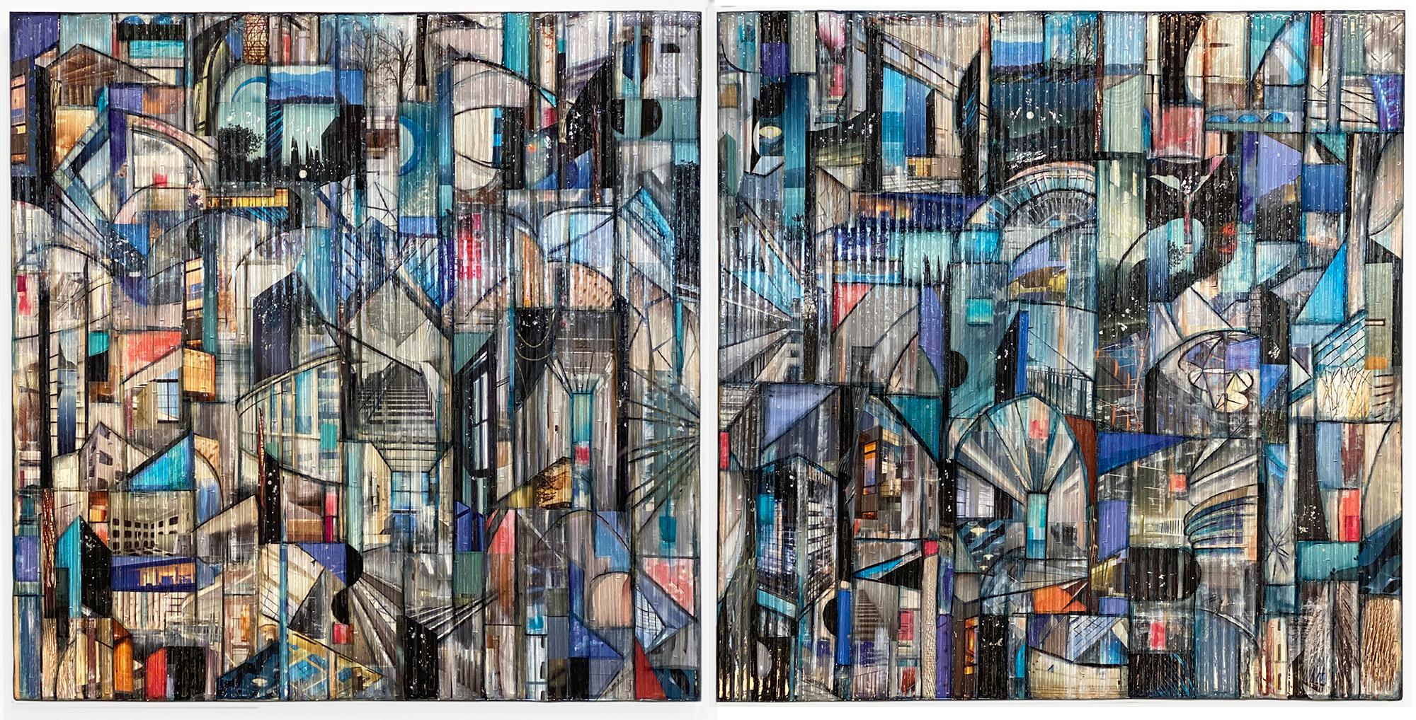 Hildur Ines - Ines Hildur German Artist, "White Structure" Mixed-Media ...