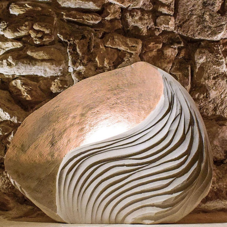 Madrepora Lecce Stone Horizontal Light Sculpture For Sale at 1stDibs