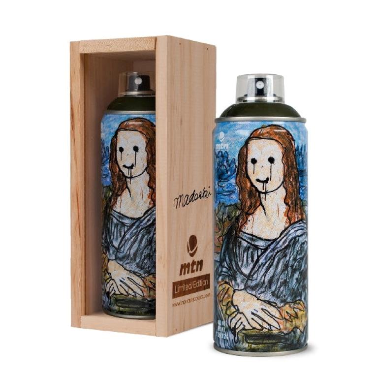 Madsaki - Madsaki Mona Lisa Graffiti Spray Can with Signed Wooden ...
