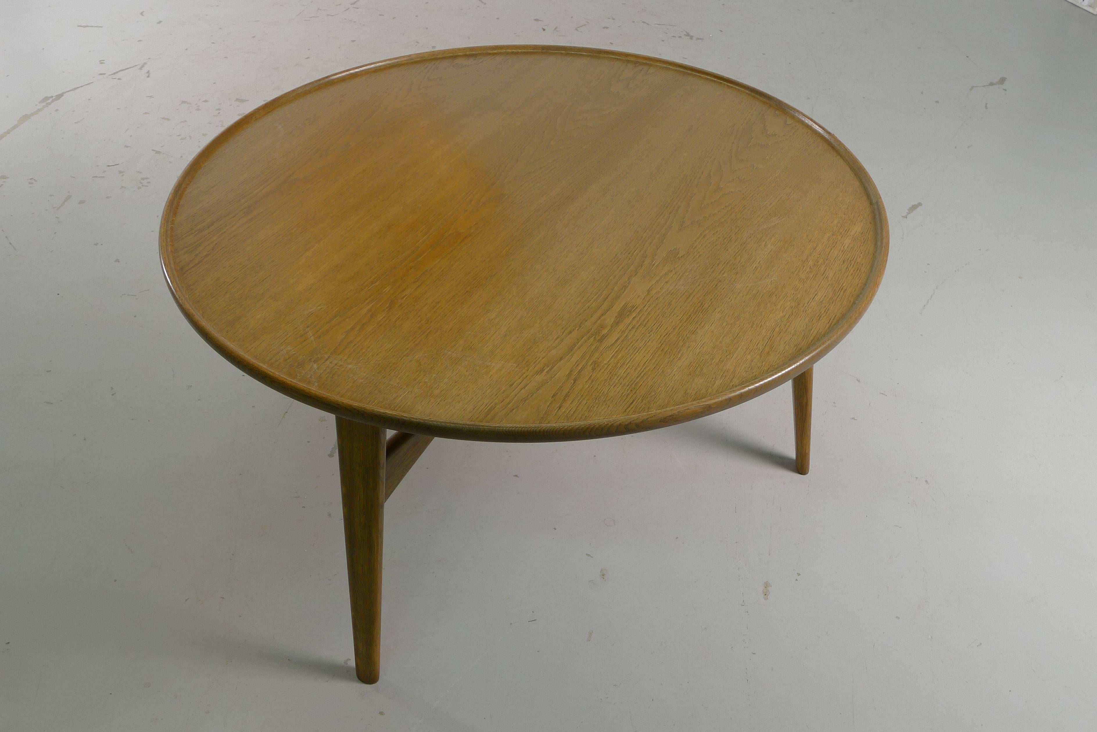 Madsen and Larsen for Willy Beck, Oak Wood Coffee Table with Label ...