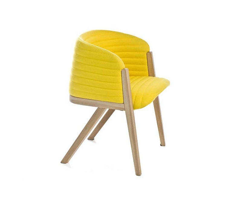 Mafalda Dining Chair, Patricia Urquiola for Moroso in Oak with Leather ...