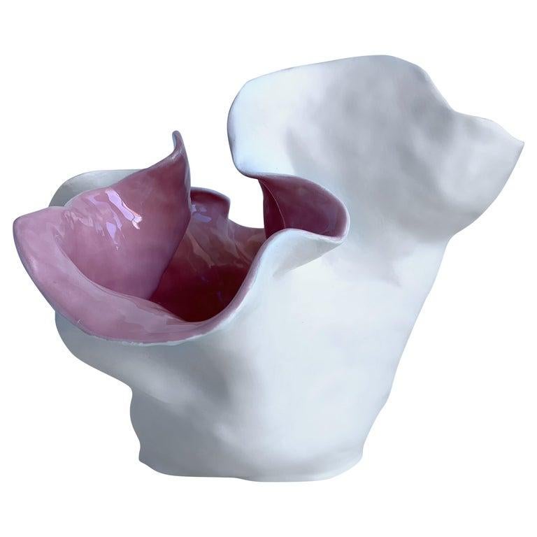 Magda Von Hanau - Visceral Blush II, Clay Sculpture with Glass Glaze ...