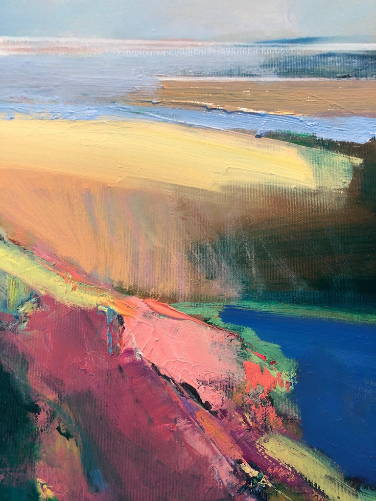 Magdalena Morey - Across the Water 2 - abstract seascape mixed media ...