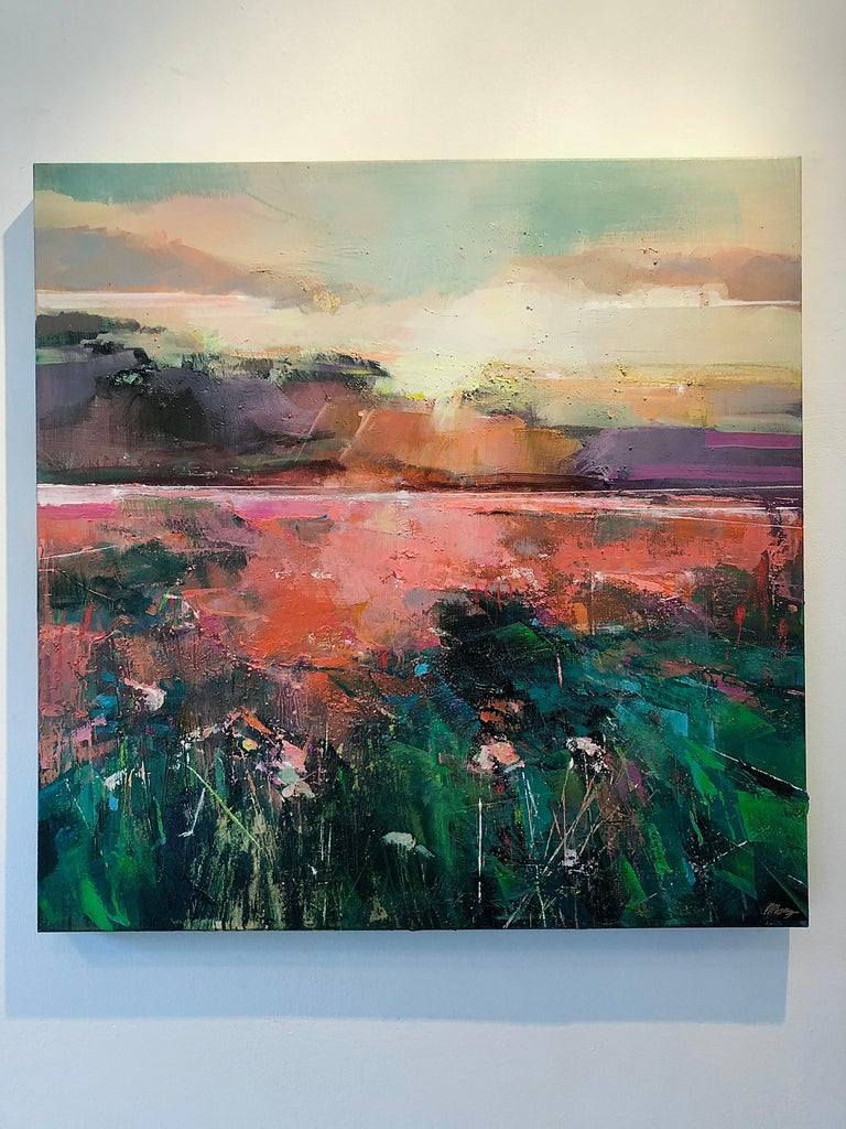 Magdalena Morey - From the Hilltop - abstract countryside landscape ...