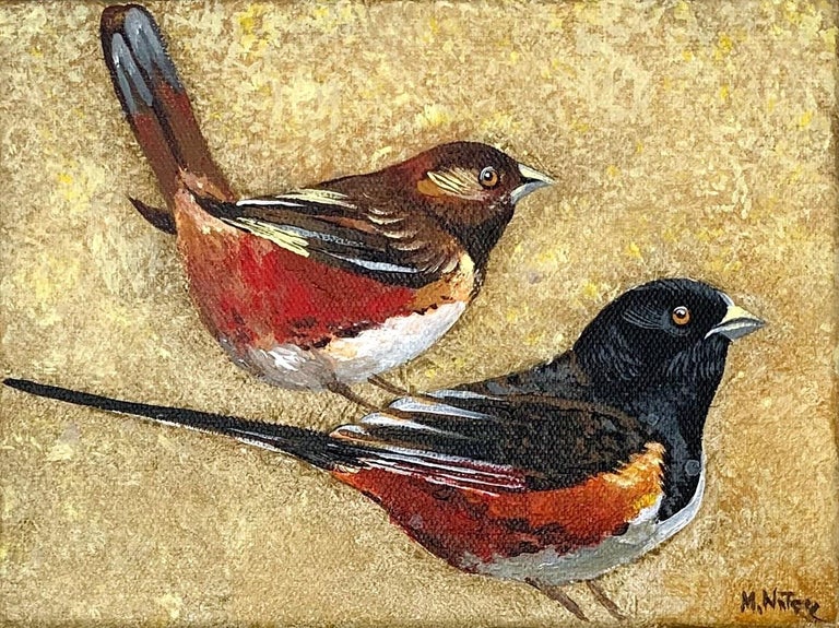 Magdalena Nałęcz - Large ground finch - Figurative, Acrylic, Animals ...