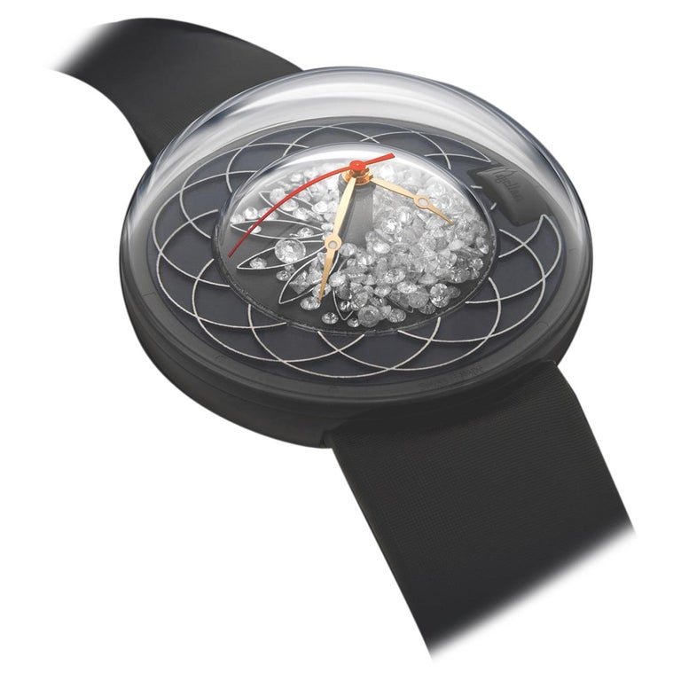 Magellan Mine Diamond Watch in Polished 316L Steel with Black PVD/CVD ...