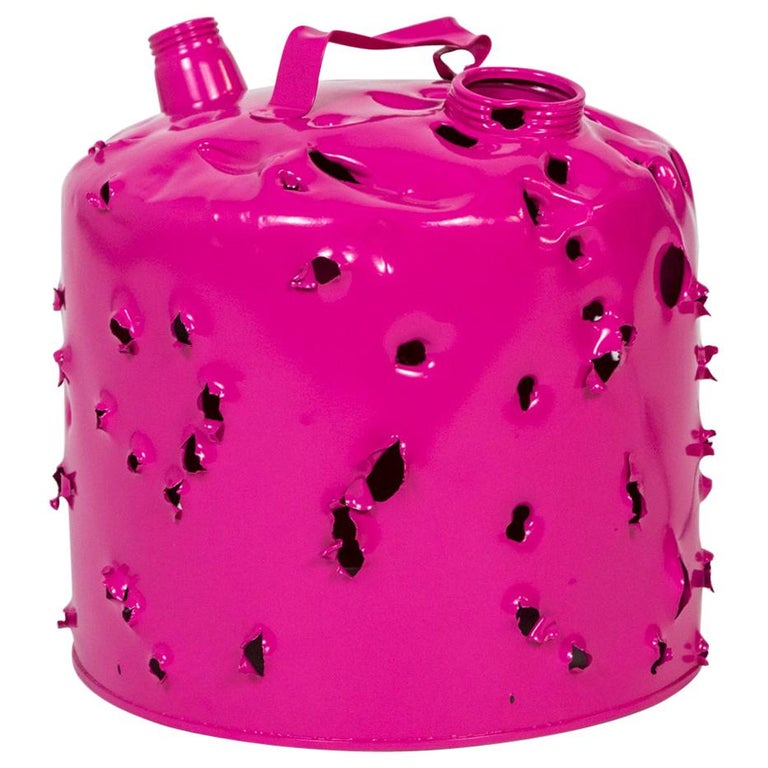 Magenta Bullet Hole Gas Can Lamp by Charles Linder For Sale at 1stDibs