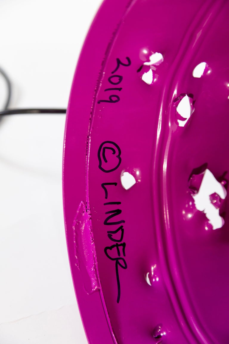 Magenta Bullet Holed Gas Can Light by Charles Linder For Sale at 1stDibs