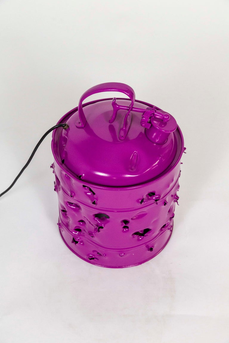 Magenta Bullet Holed Gas Can Light by Charles Linder For Sale at 1stDibs
