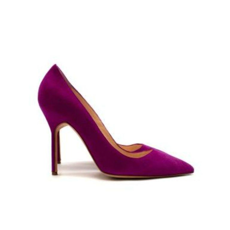 Magenta Suede Pumps For Sale at 1stDibs