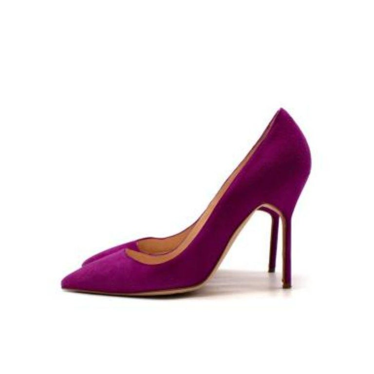 Magenta Suede Pumps For Sale at 1stDibs