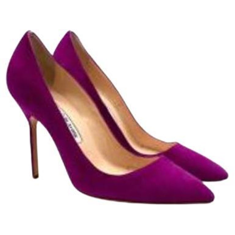 Magenta Suede Pumps For Sale at 1stDibs