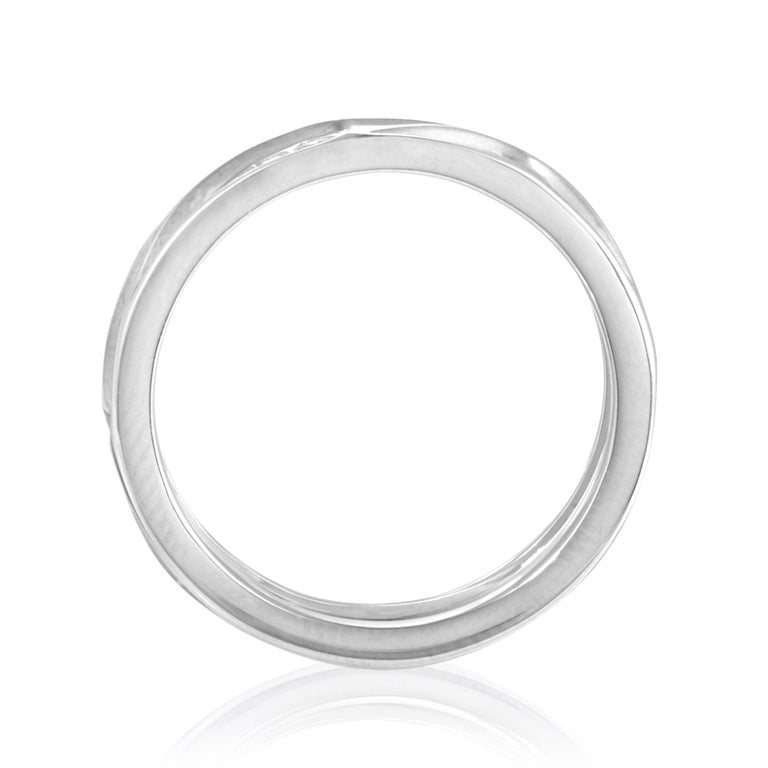 Magerit Vitral 18 Karat White Gold Wedding Band Ring For Sale at 1stDibs