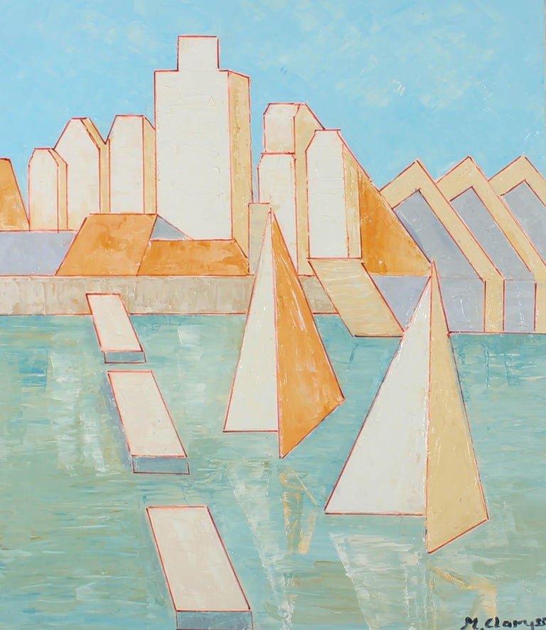 Maggy Clarysse - Maggy Clarysse (1931-2011) - Contemporary Oil, Cubist ...