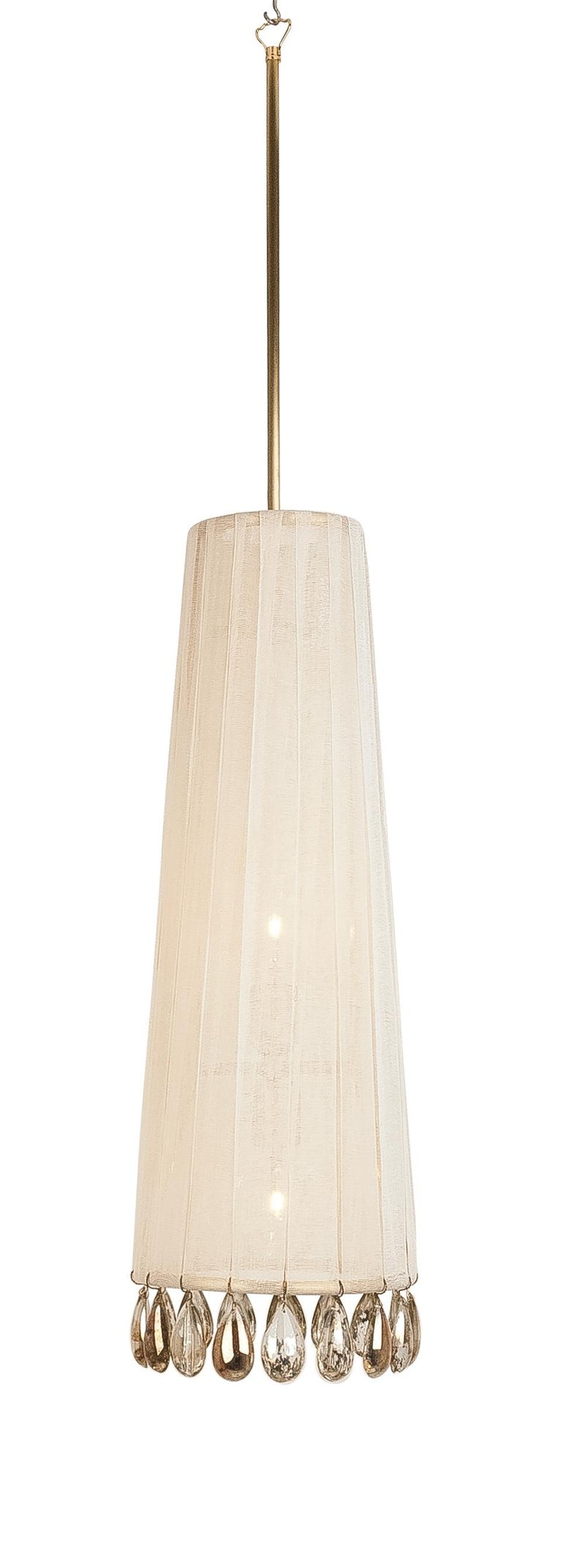 Magic Contemporary Hanging Lamp, Black Hand Painted Gauze, Silvered ...