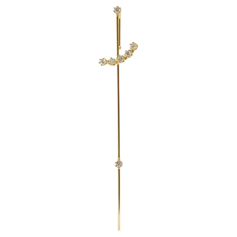 Magic Wand Needle Pin Earring For Sale at 1stDibs